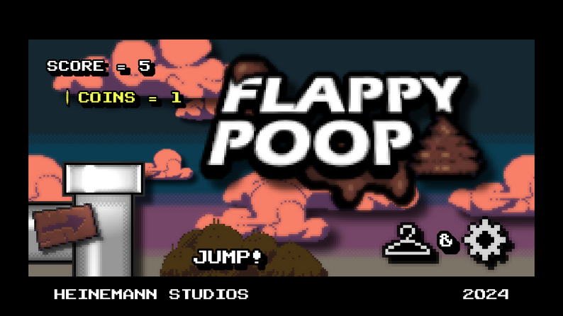 Flappy Poop - A Flappy Bird Clone by HEINEMANN
