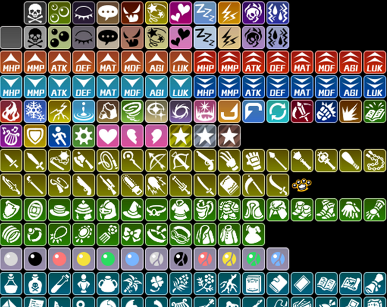 +2000 FREE iconset 32px rpg maker by Satanturno