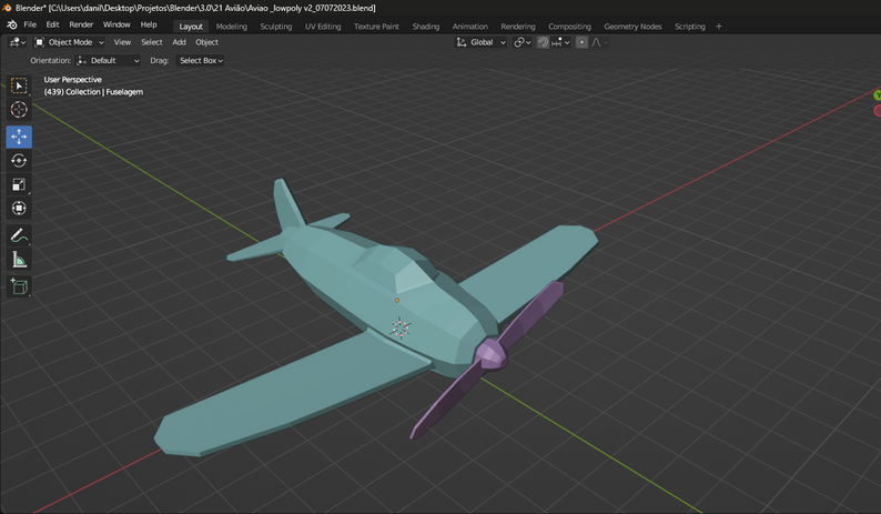 Free Low-poly airplane by Daniel Filho