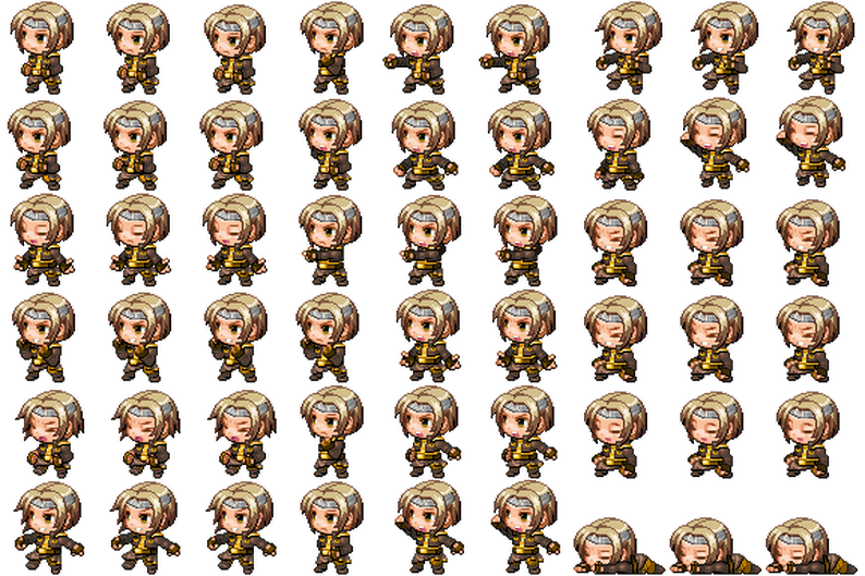 8 complete character models with face, walking, fighting and damage. by ...