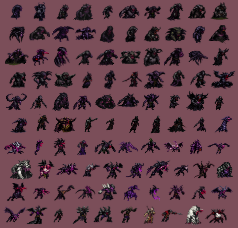 100 RPG Fantasy Monsters Huge Pack - Pixelart / Pixel Art sprite Pack ...
