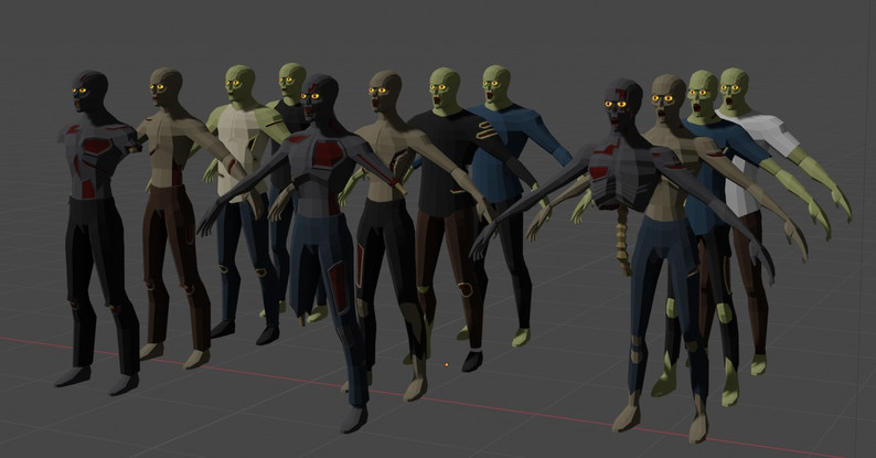 Low Poly Character - Zombies - 3D Pack by DGG