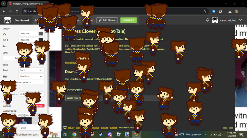 Hatless Clover (DesktopTale) by KarotheIdiot