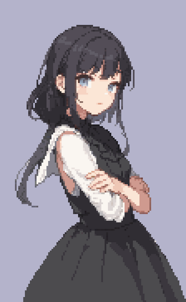 Female Character PixelArt Visual Novel [Pose B] by demiontus