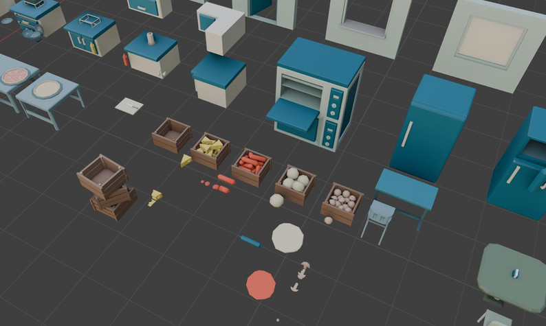 Low Poly Cafe Asset by viravoloshyn