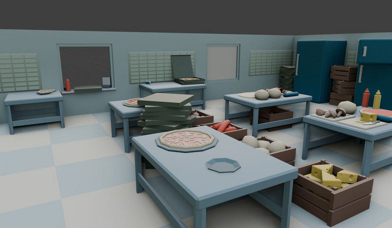 Low Poly Cafe Asset by viravoloshyn