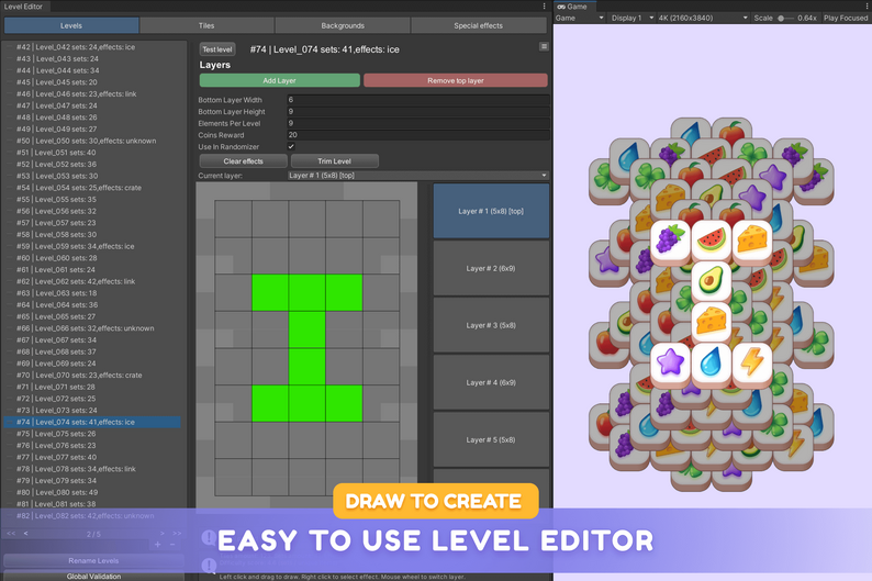 Tile Match | Template + Editor by Watermelon Games