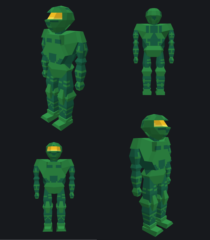 Low Poly PSX / N64 Style Retro SCIFI Super Soldier by LAZY SPAR7AN GAMES