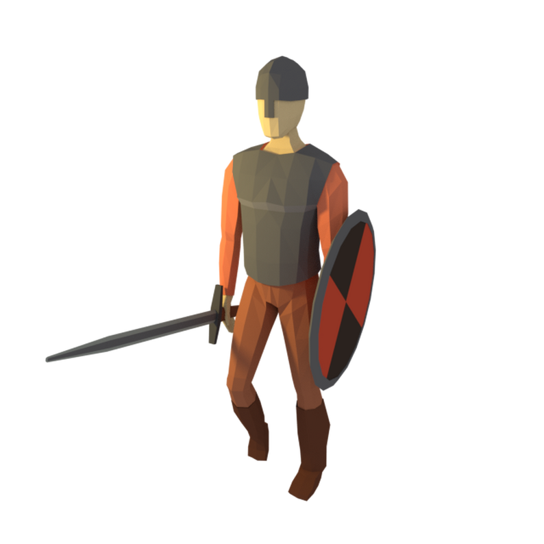 Low Poly Saxon Warrior by T Allen Studios