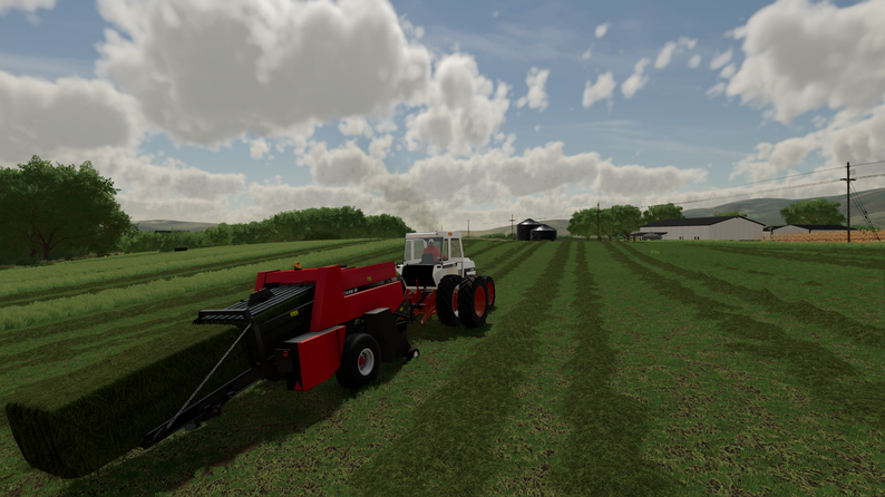 Case 8575 Square Baler FS22 by Borrowed Parts Modding