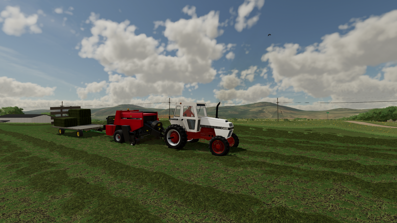 Case 8575 Square Baler FS22 by Borrowed Parts Modding