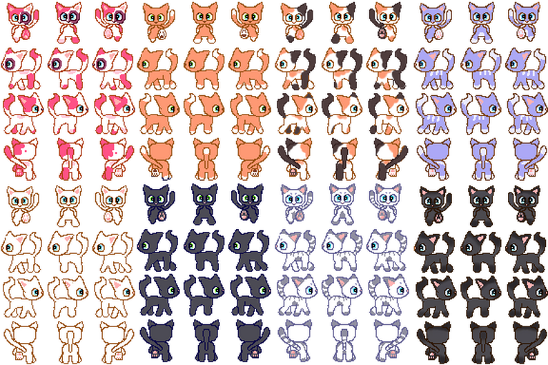 LPS Shorthair Cat Sprites by Chemical-Bunz