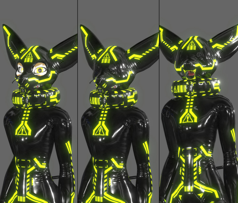 Rexouium Latex Outfit & Hoods II by Dein-Ra