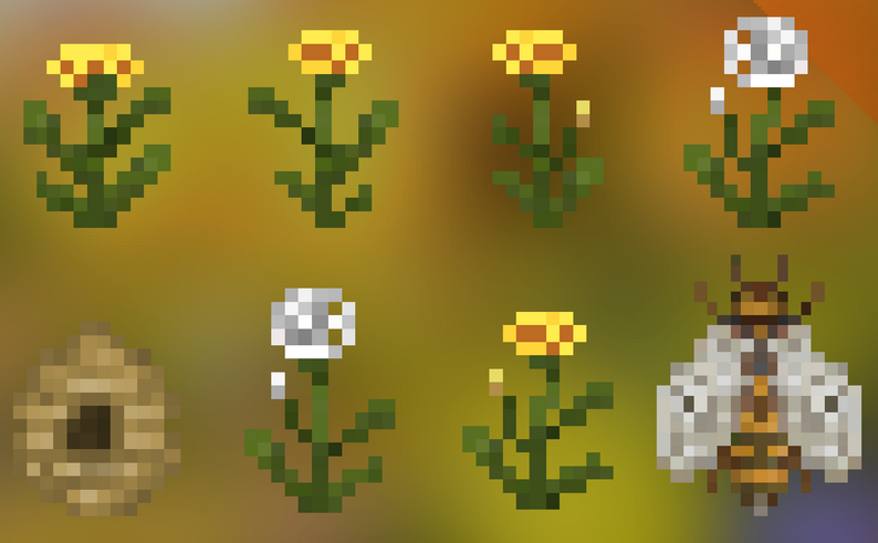 Springtime Dandelion Pixel Art Assets by BTL games