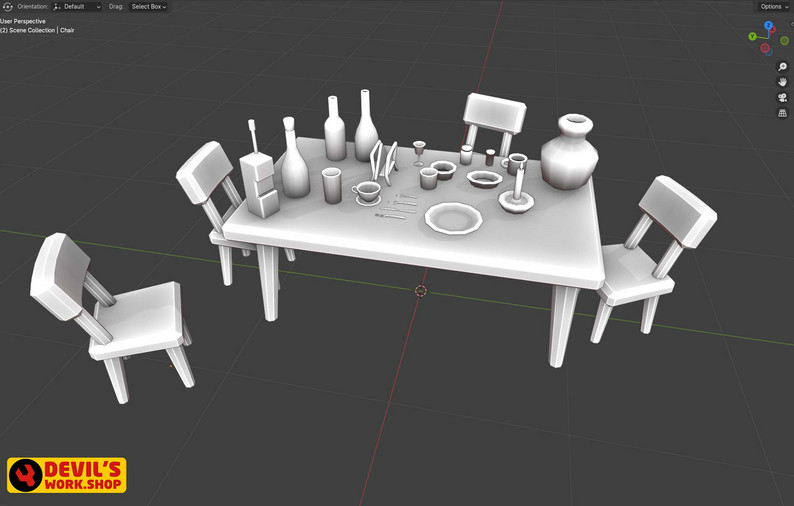 Low Poly 3D PSX Horror Game Asset Pack by DevilsWork.shop
