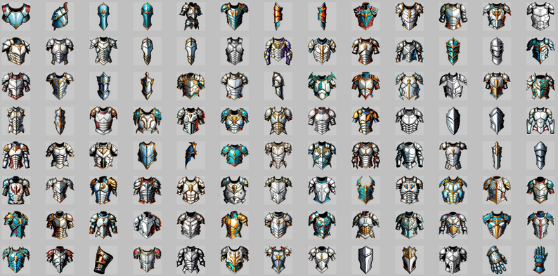RPG Pack 8 - Armor Parts - 300+ Sprites by FortressSide