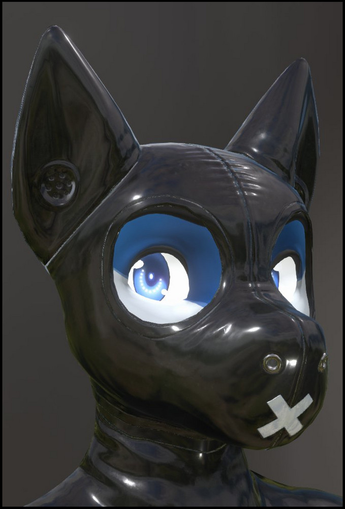 VRChat Canine (Masculine) Latex Outfit & Hoods by Dein-Ra