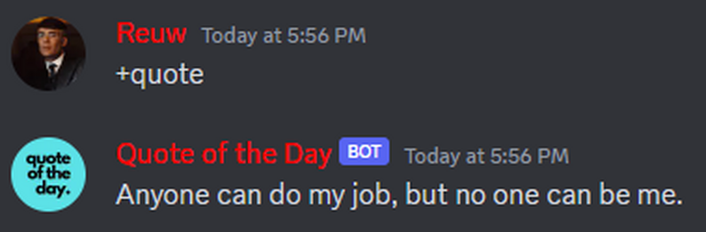Quote of the Day - Discord Bot by ReuwDev