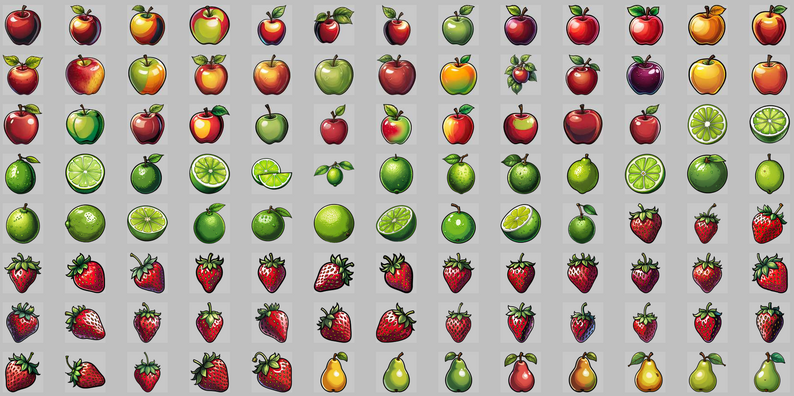 Pack 27 - Fruits - 400+ Sprites by FortressSide