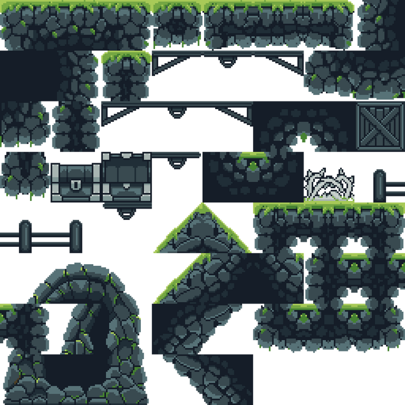 Cursed's Platformer Collection for Platformers Tile set by CursedCode