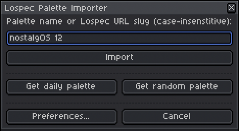 Lospec Palette Importer by sudo whoami