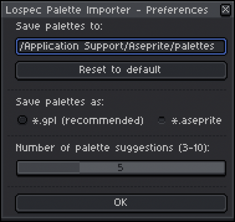 Lospec Palette Importer by sudo whoami
