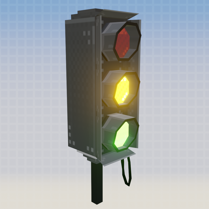 Low-poly pixel traffic light by Prildarill
