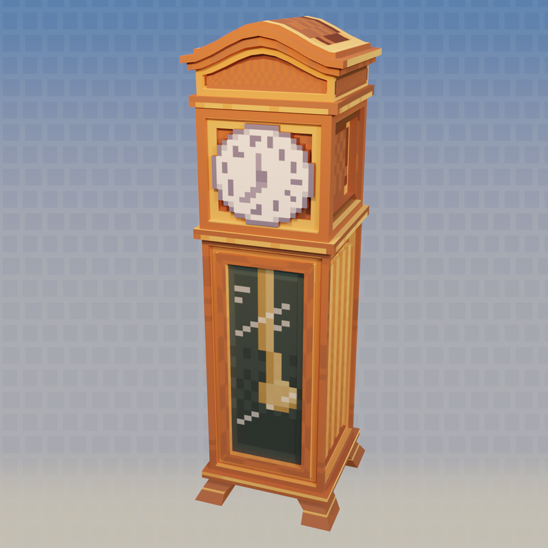 Low-poly pixel clock by Prildarill