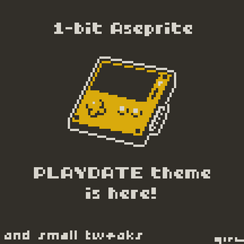 1-BIT Aseprite Theme by Qirlfriend