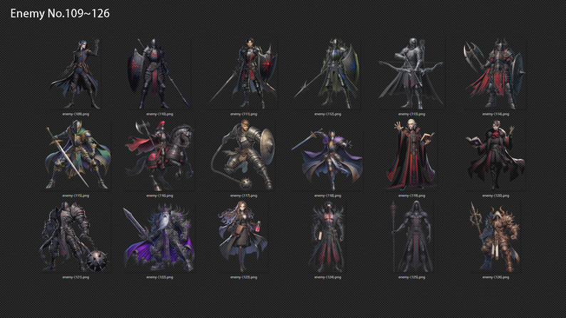 300 Enemy Characters pack by cogabushi