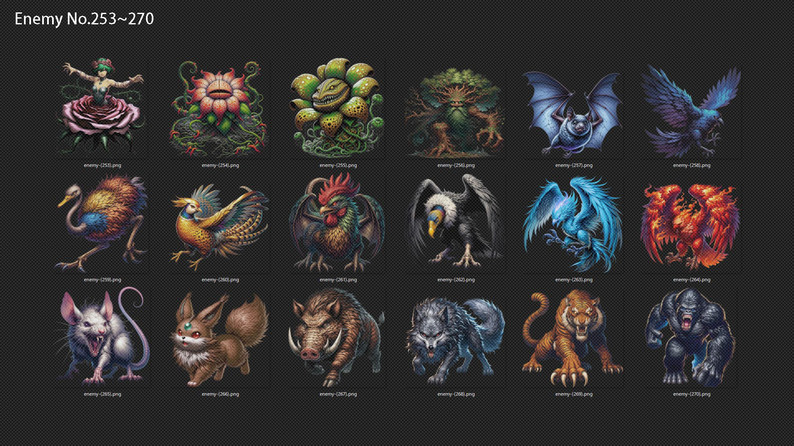 300 Enemy Characters pack by cogabushi