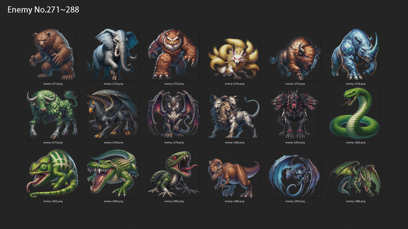 300 Enemy Characters pack by cogabushi