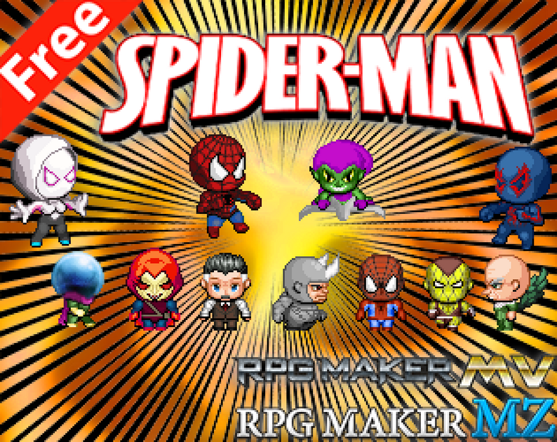 Marvel Spider-Man Character Sprites & SV Battlers (RPG Maker) by ...