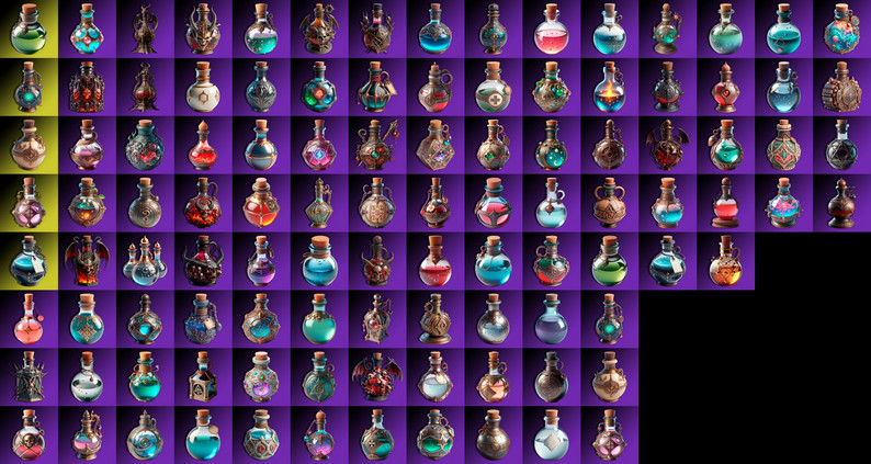 Icons of Potions Pack 3 - 100 Icons by FortressSide