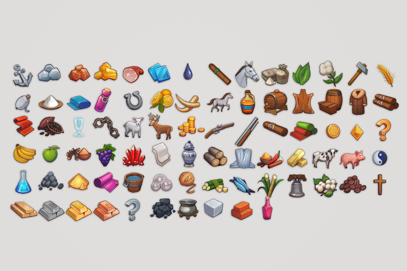 Strategy Game Resource Icons by Ravenmore