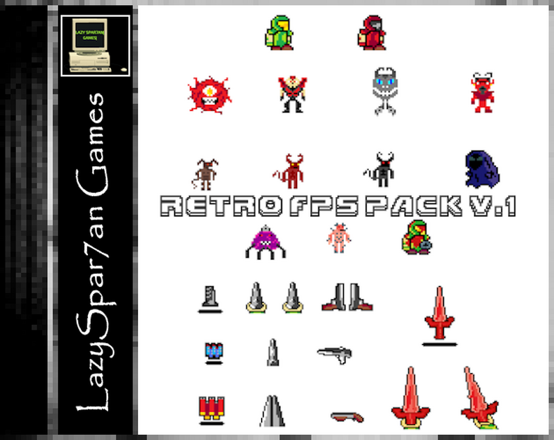 2.5D NES STYLE FPS Pack by LAZY SPAR7AN GAMES