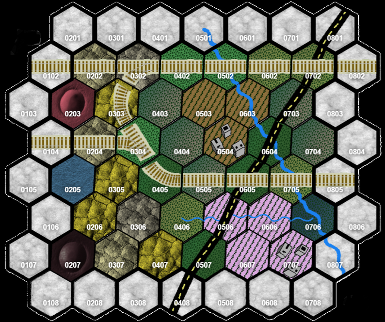 Hex Kit Railroad Tracks by Kirt Dankmyer