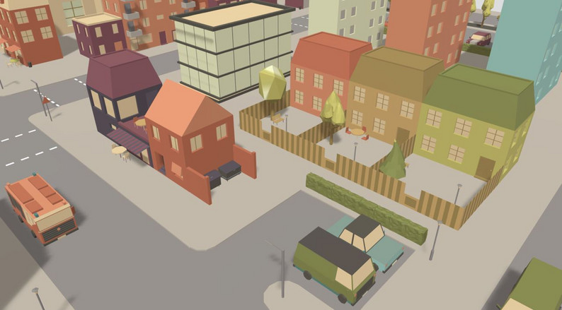 Colorful Low Poly City Asset Pack by viravoloshyn