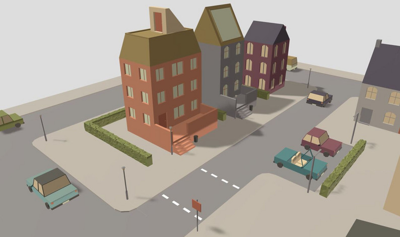 Colorful Low Poly City Asset Pack by viravoloshyn