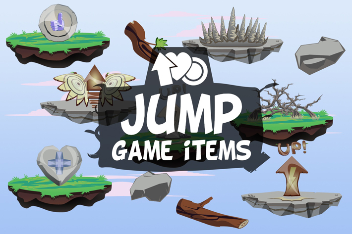 Free Jump Game Objects by Free Game Assets (GUI, Sprite, Tilesets)