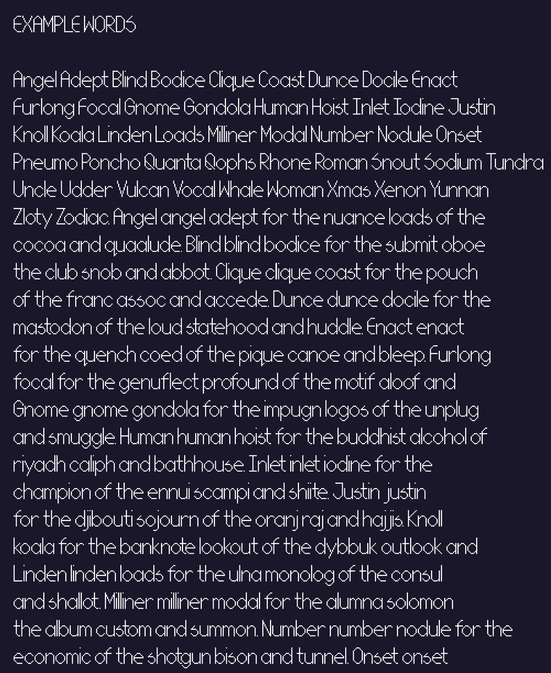 Pixel Font - Railgun by ChevyRay