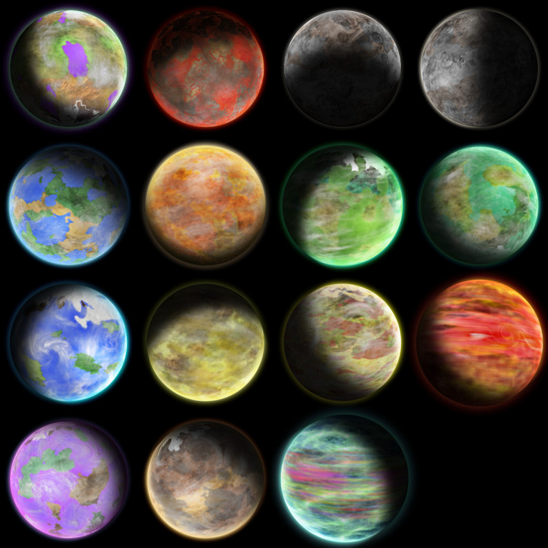 Planet Sprites by Viktor
