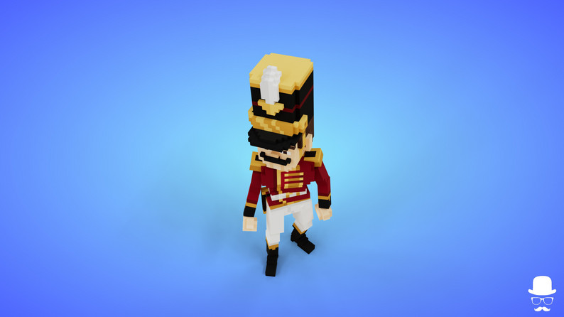Voxel Nutcracker Character - 3D Lowpoly Fantasy Model by MrMGames