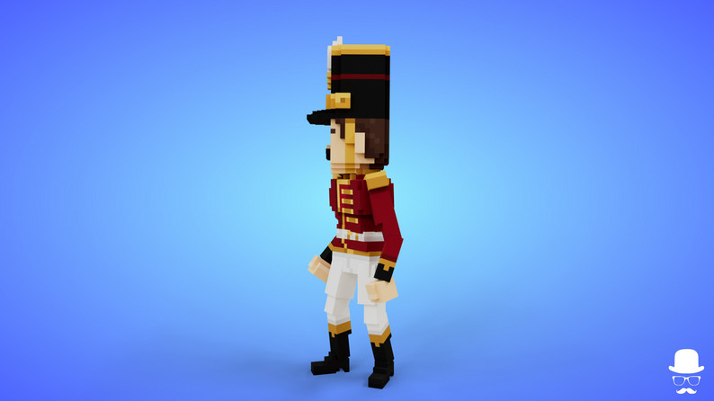 Voxel Nutcracker Character - 3D Lowpoly Fantasy Model by MrMGames