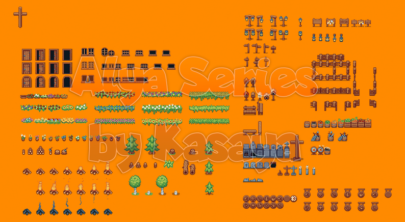 Alya Pixel Houses & Village RPG COZY 16x16 Asset Pack by Kasaya by Kasaya