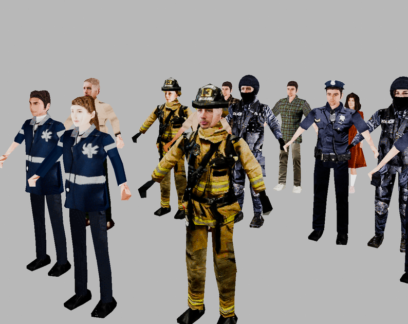 PS1/PSX Style Retro Character Pack V1 by halfhuman