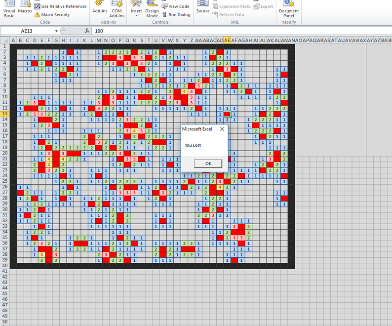 Minesweeper Excel by ExcelGames