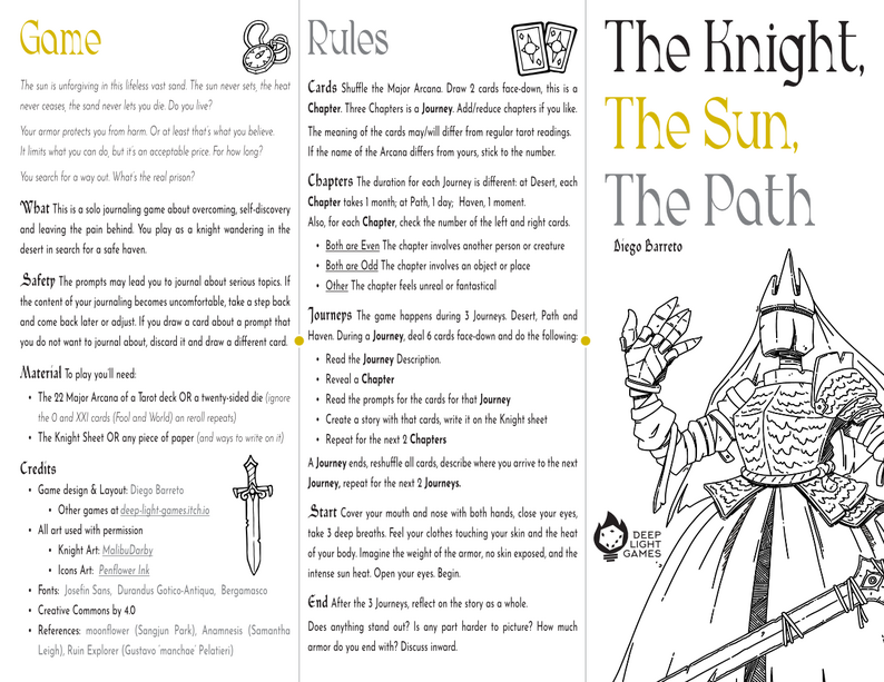 The Knight, The Sun, The Path by Deep Light Games