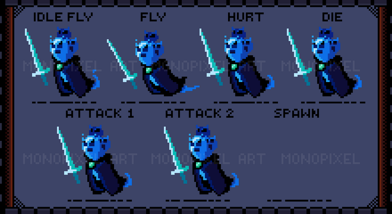 Dark Fantasy Enemies 2D Pixel Art by MonoPixelArt