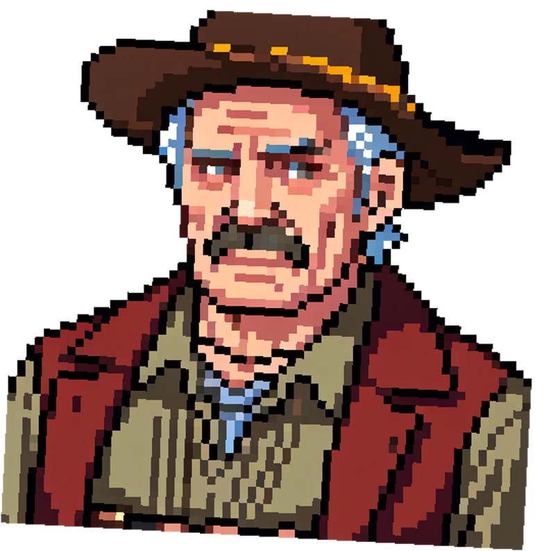 Cow-boys Portrait Pack Asset - Pixelart / Pixel Art sprite Badass Bust ...
